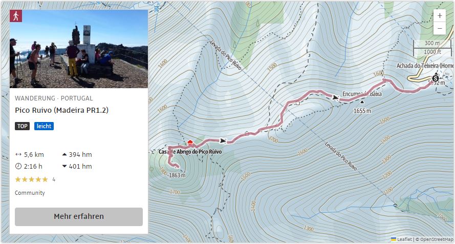 zum höchsten Gipfel Madeiras. Pico Ruivo » wanderschön